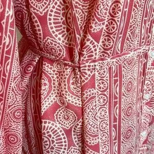 Terra & Sky | Tops | Terra Sky Rose Dust And Cream Top Tie Waist Size X ...